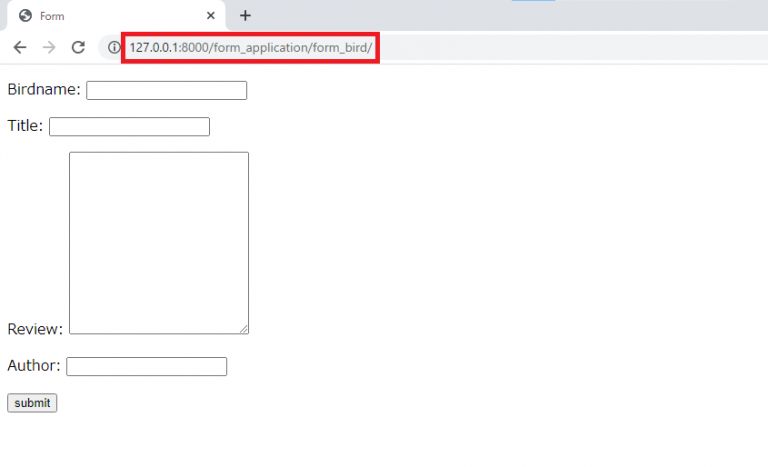 Python | Django | htmlファイルを利用したフォーム設定方法 | shelokuma tech blog