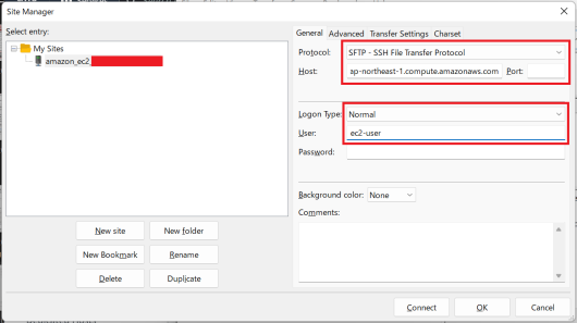 FTP application | FileZillaからAmazon EC2への接続方法 | shelokuma tech blog