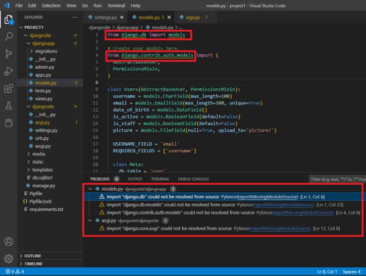 Python | 問題解決 “import ‘django.db’ could not be resolved from source” | shelokuma tech blog