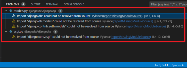 Python | 問題解決 “import ‘django.db’ could not be resolved from source” | shelokuma tech blog